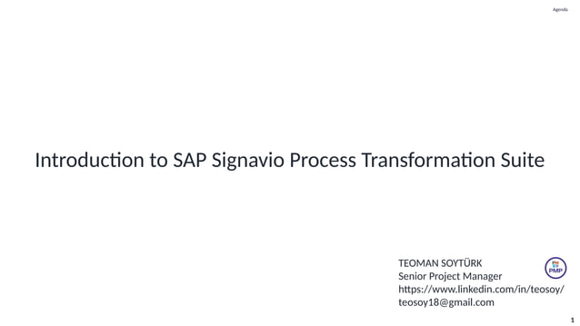 Introduction to SAP Signavio Process Transformation Suite | PPSX