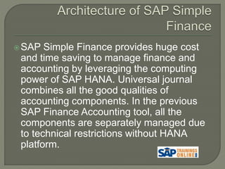Sap simple finance online training overview 2 | PPTX