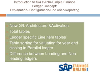 SAP Simple Finance Training | PPT
