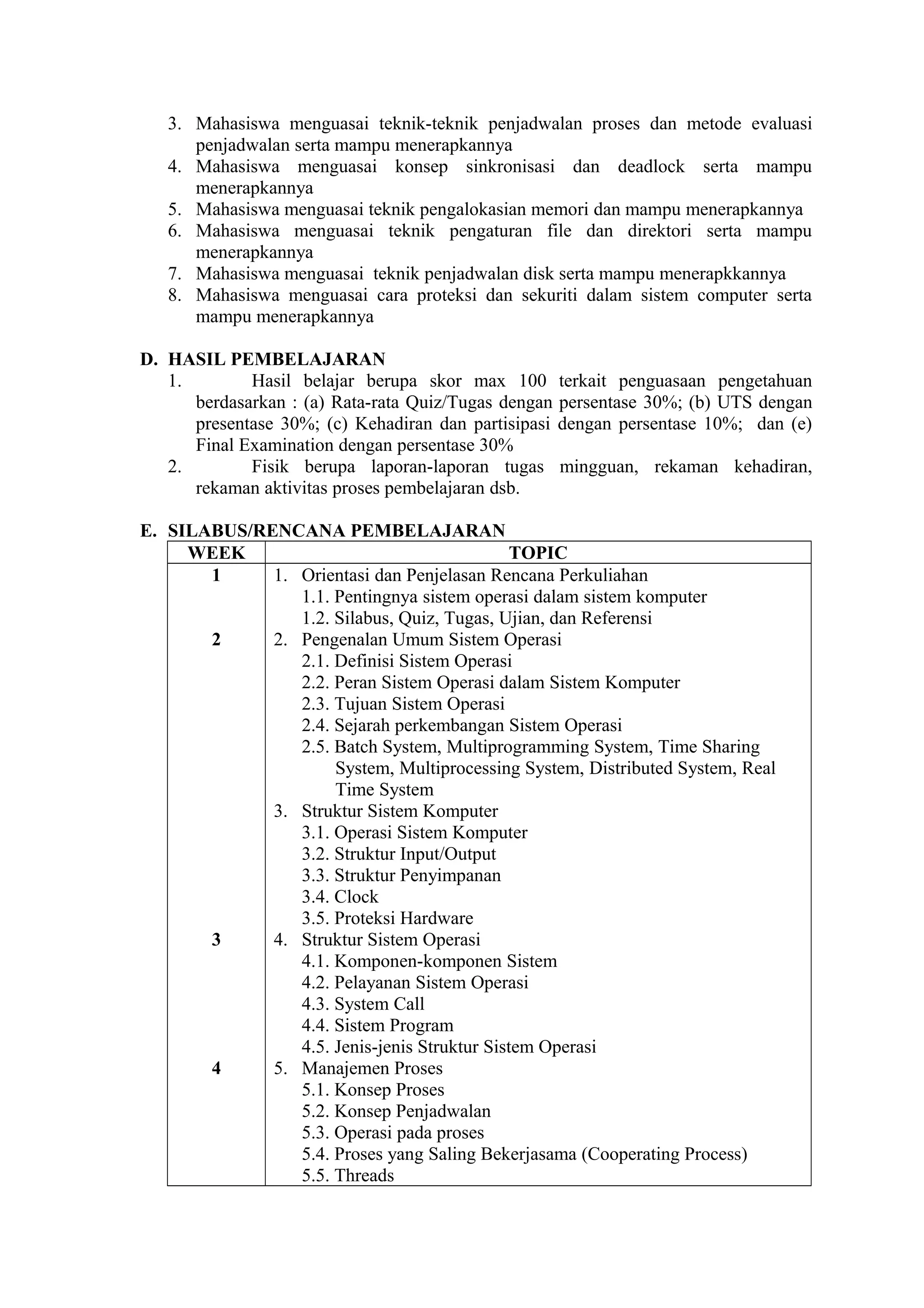 Sap sistem operasi | DOC