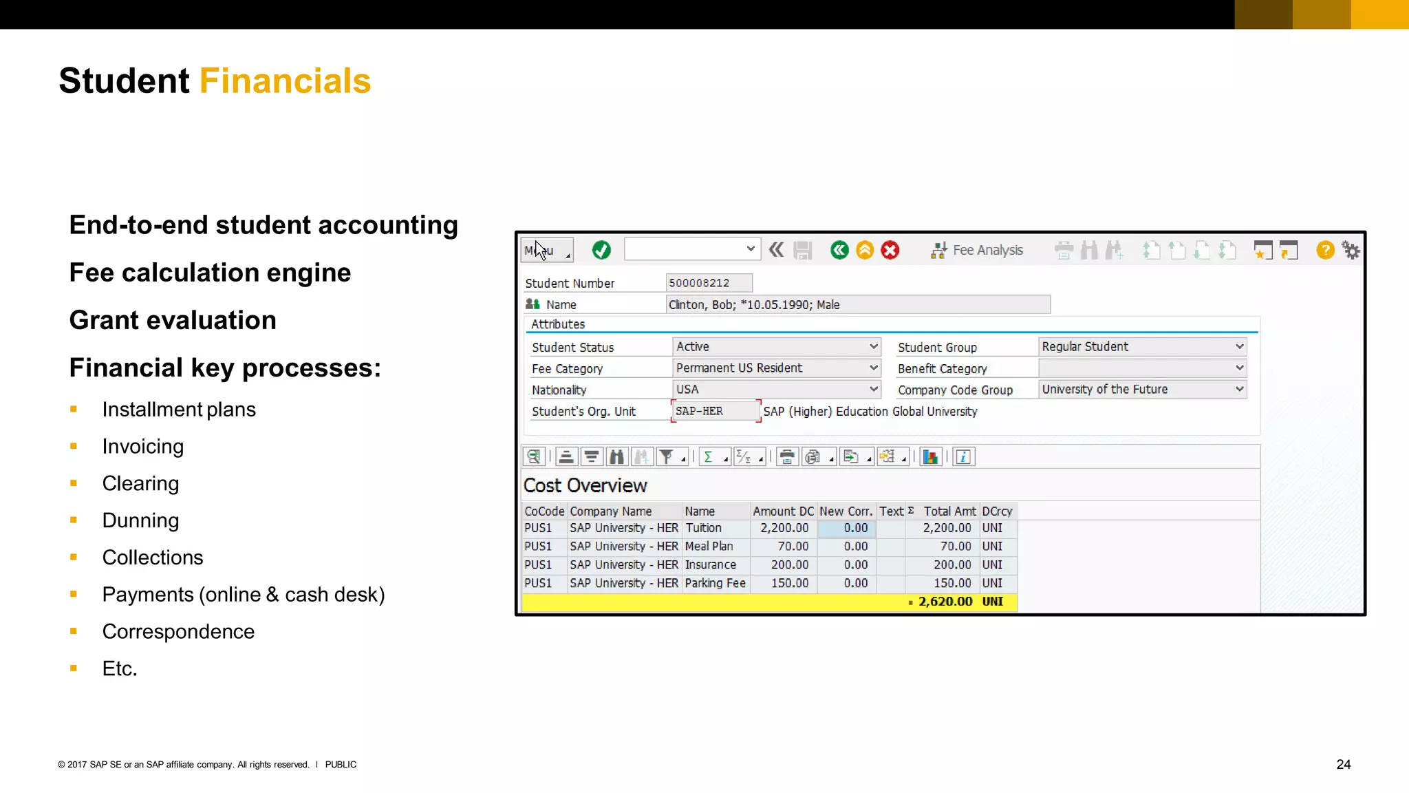 SAP Student Lifecycle Management - Overview November 2017 | PDF