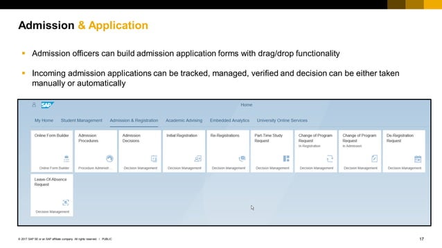 SAP Student Lifecycle Management - Overview November 2017 | PDF