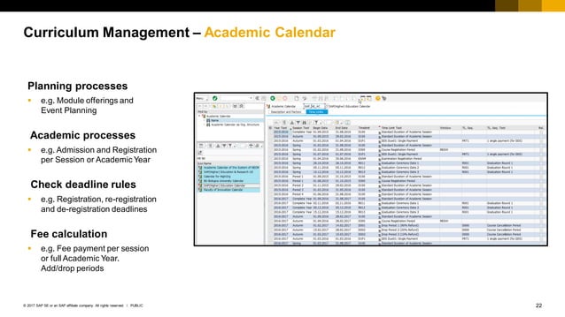 SAP Student Lifecycle Management - Overview November 2017 | PDF