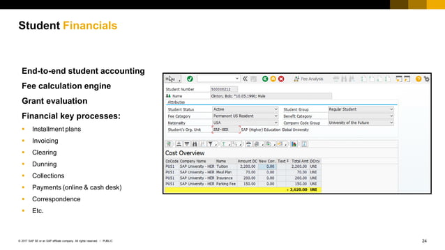 SAP Student Lifecycle Management - Overview November 2017 | PDF