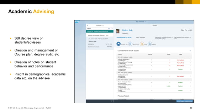 SAP Student Lifecycle Management - Overview November 2017 | PDF