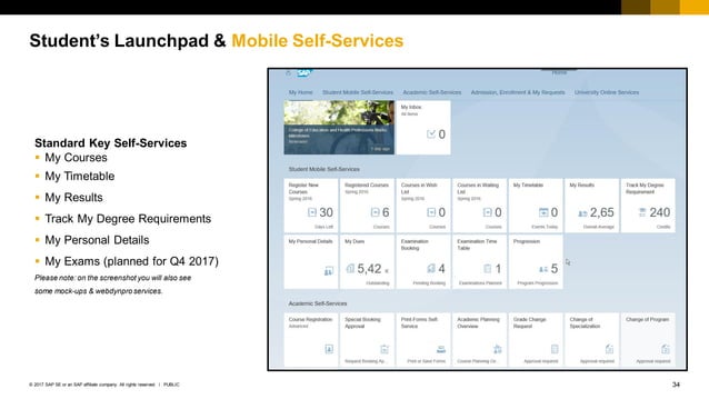 SAP Student Lifecycle Management - Overview November 2017 | PDF