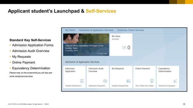 SAP Student Lifecycle Management - Overview November 2017 | PDF