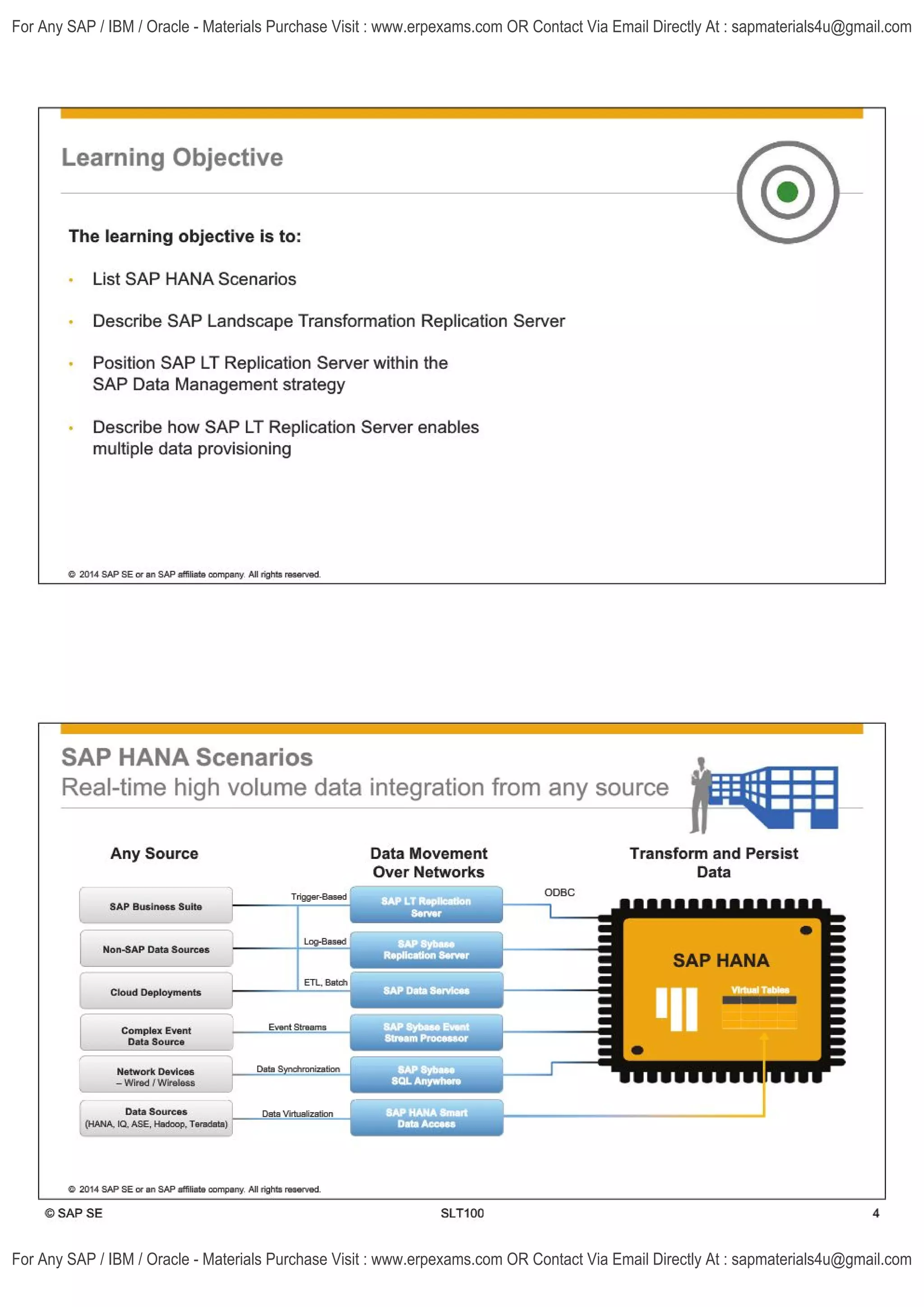 Sap slt100 sps08 latest sample | PDF