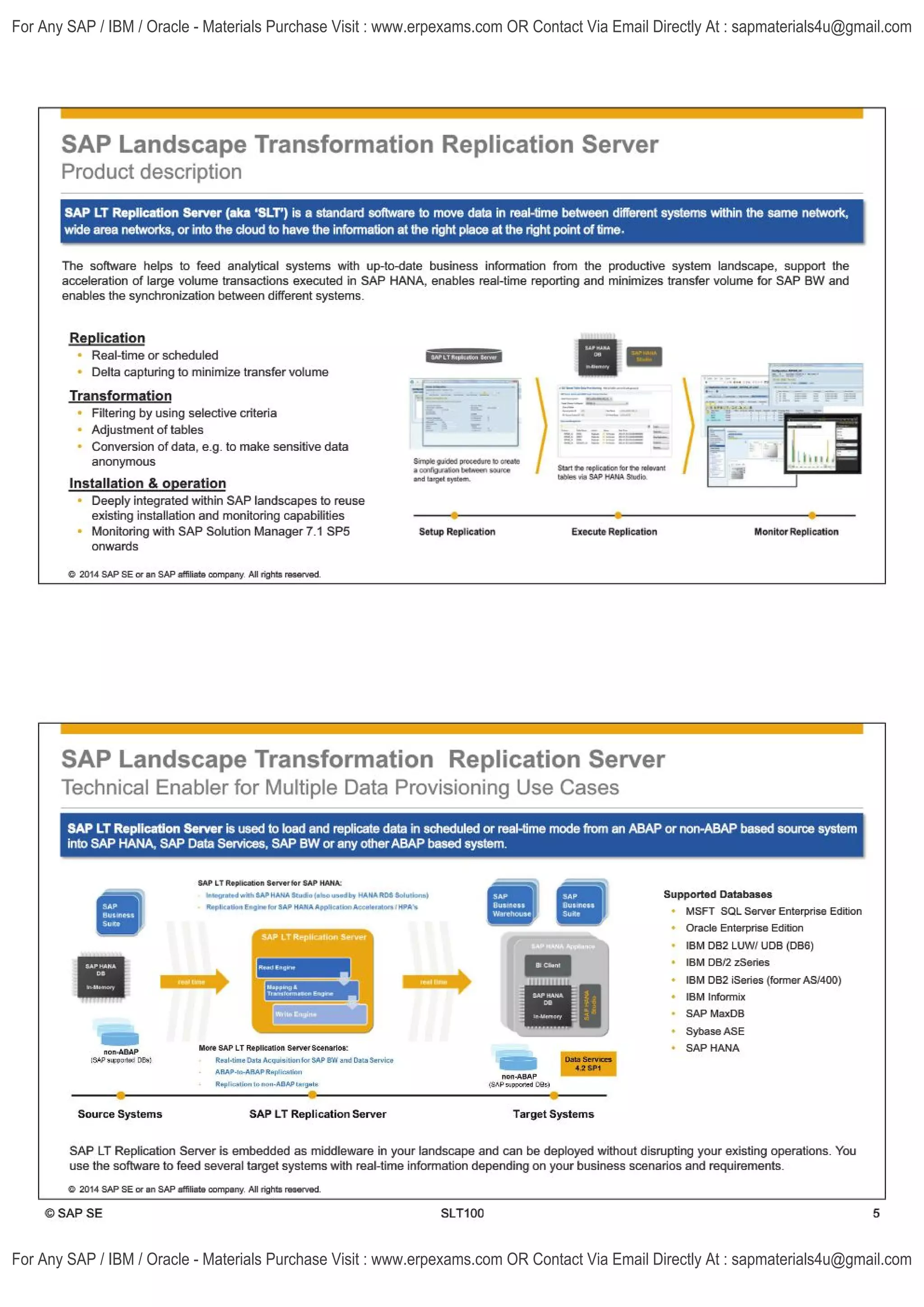 Sap slt100 sps08 latest sample | PDF
