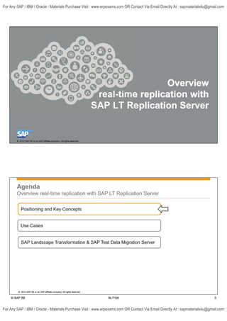 Sap slt100 sps08 latest sample | PDF