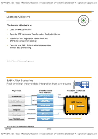 Sap slt100 sps08 latest sample | PDF