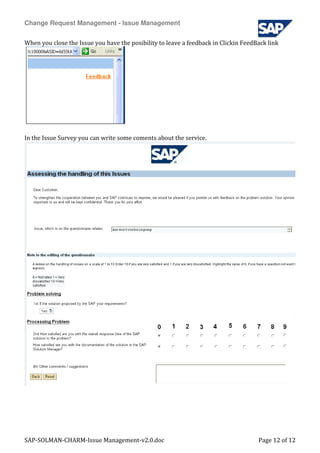 Sap Solman Charm Issue Management | PDF