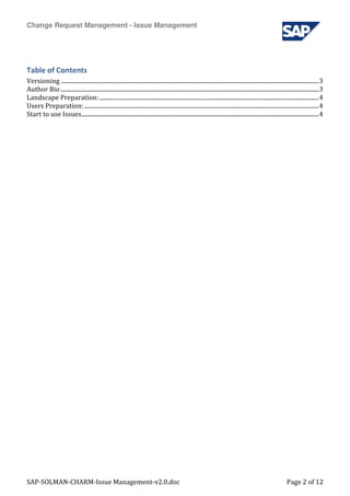 Sap Solman Charm Issue Management | PDF