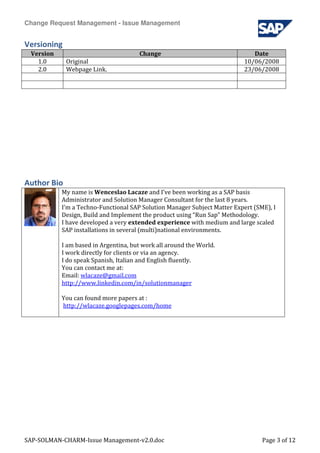Sap Solman Charm Issue Management | PDF