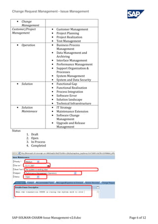 Sap Solman Charm Issue Management | PDF