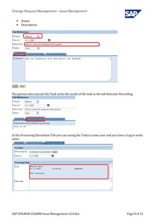 Sap Solman Charm Issue Management | PDF