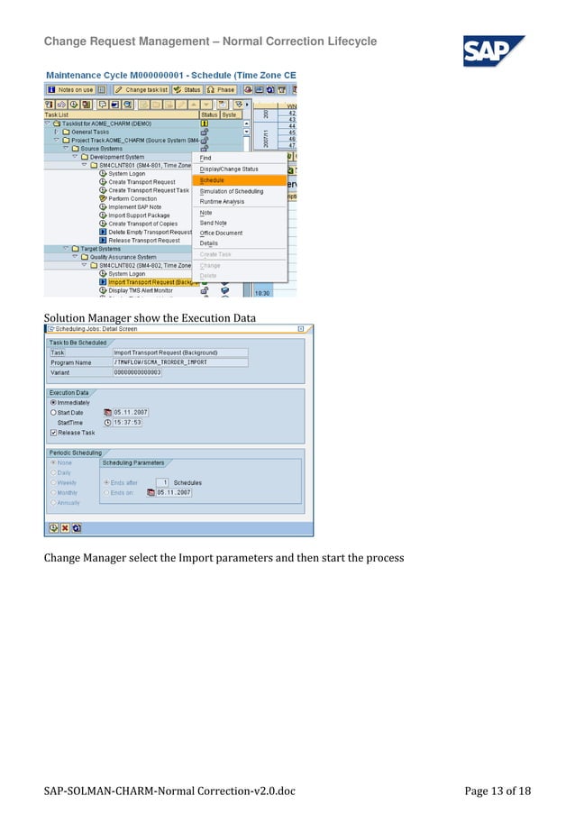 Sap Solman Charm Normal Correction | PDF