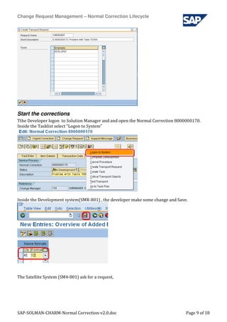 Sap Solman Charm Normal Correction | PDF