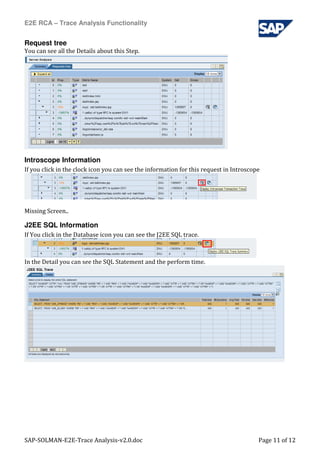 Sap Solman E2E Trace Analysis | PDF