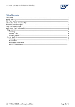 Sap Solman E2E Trace Analysis | PDF