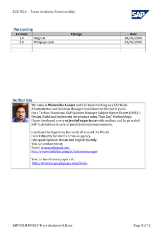 Sap Solman E2E Trace Analysis | PDF