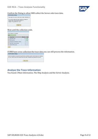 Sap Solman E2E Trace Analysis | PDF