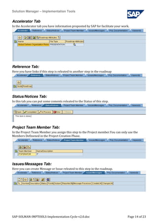 Sap Solman Imptools Implementation Cycle | PDF