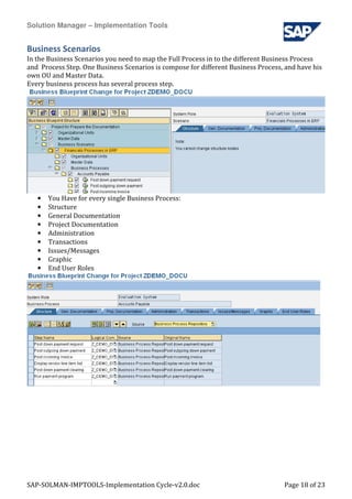 Sap Solman Imptools Implementation Cycle | PDF