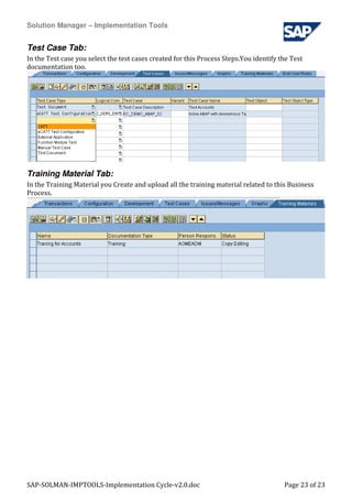 Sap Solman Imptools Implementation Cycle | PDF