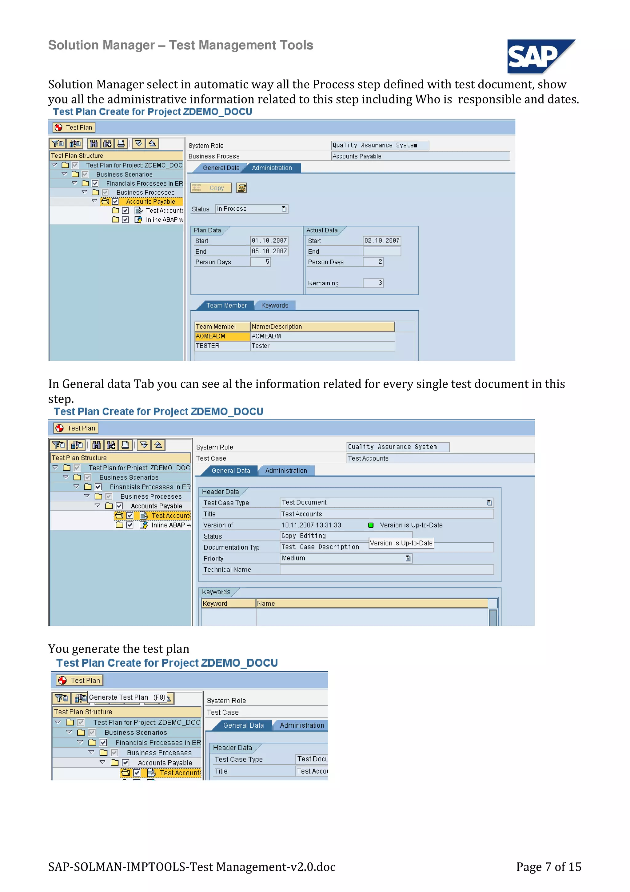 Sap Solman Imptools Test Management | PDF