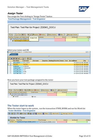 Sap Solman Imptools Test Management | PDF