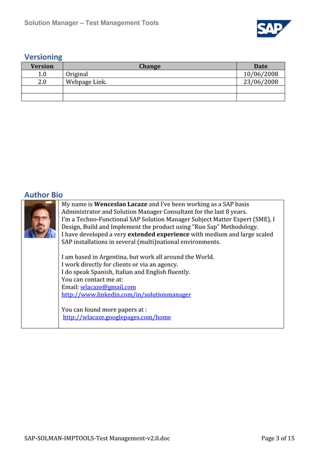 Sap Solman Imptools Test Management | PDF