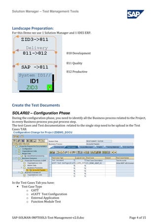 Sap Solman Imptools Test Management | PDF