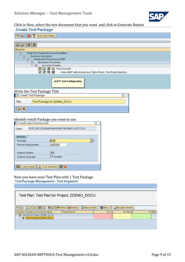 Sap Solman Imptools Test Management | PDF