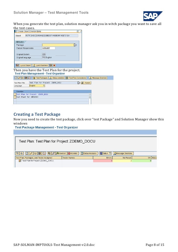 Sap Solman Imptools Test Management