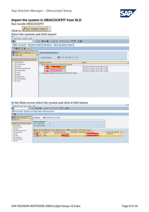 Sap Solman Instguide Dba Cockpit Setup | PDF Sap Solman Instguide Dba Cockpit Setup | PDF