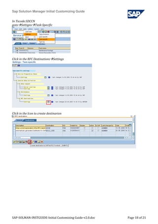 Sap Solman Instguide Initial Customizing | PDF