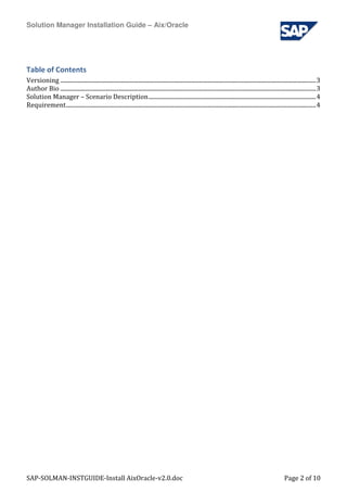 Sap Solman Instguide Install Aix Oracle | PDF | Operating Systems | Computer Software and ...