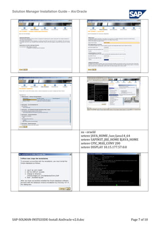 Sap Solman Instguide Install Aix Oracle | PDF | Operating Systems | Computer Software and ...