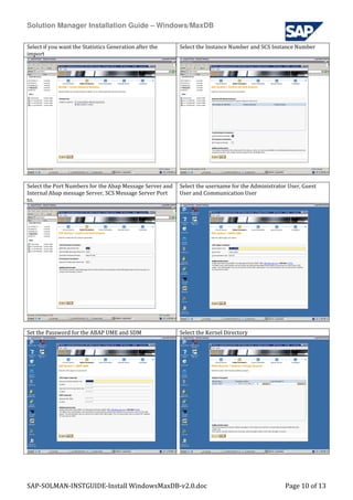 Sap Solman Instguide Install Windows MaxDB | PDF