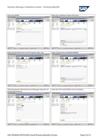 Sap Solman Instguide Install Windows MaxDB | PDF