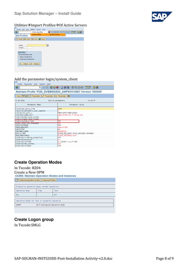 Sap Solman Instguide Post Instalation | PDF