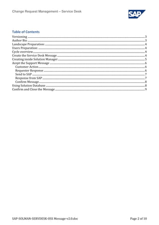 Sap Solman Servdesk Oss Message V2.0 | PDF | IT and Internet Support ...
