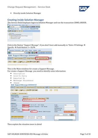 Sap Solman Servdesk Oss Message V2.0 | PDF | IT and Internet Support | Internet