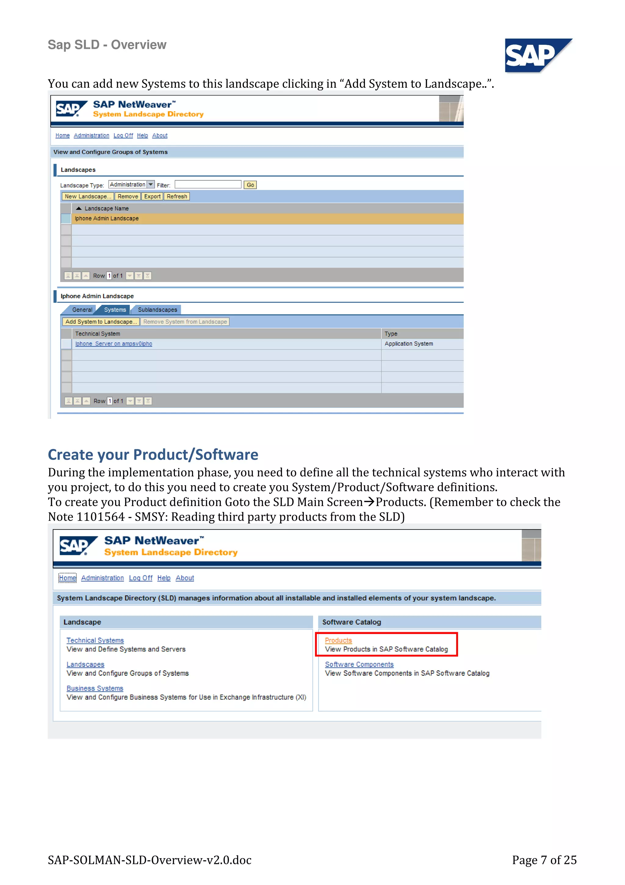 Sap Solman Sld Overview V2.0 | PDF