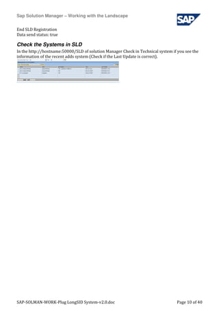 Sap Solman Work Plug Long Sid System V2 | PDF | Operating Systems | Computer Software and ...