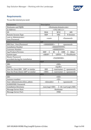 Sap Solman Work Plug Long Sid System V2 | PDF | Operating Systems ...