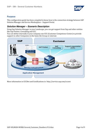Sap Solman Work Several Customer Numbers | PDF