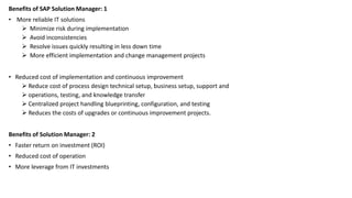 Sap solution manager | PPTX