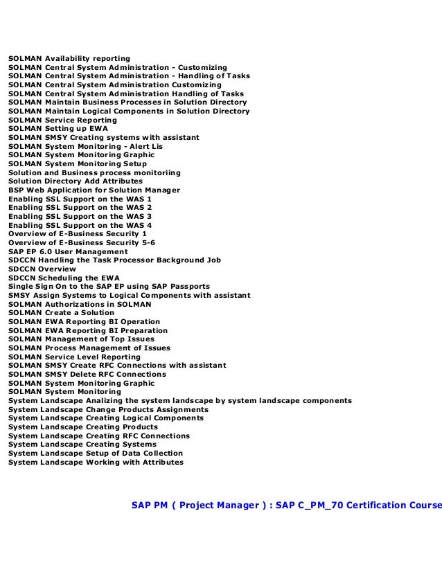 Sap solution manager 7.1 7.0 end to end solution asap 7.1 course mat…